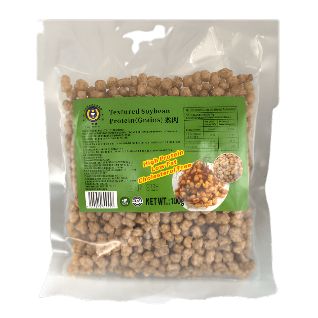 GC TEXTURED SOYBEAN PROTEIN (GRAINS) 粒状素肉 100GX30S - Kim Guan Hap Kee ...